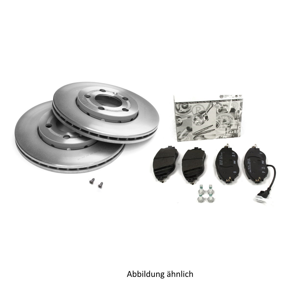 Original VW Audi Bremsen vorn 1ZF Komplettsatz Bremsbeläge ...