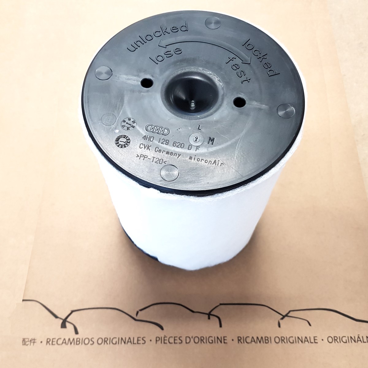 Original Audi A8 Motorluftfilter Filtereinsatz Luftfilter 4H0129620L ...