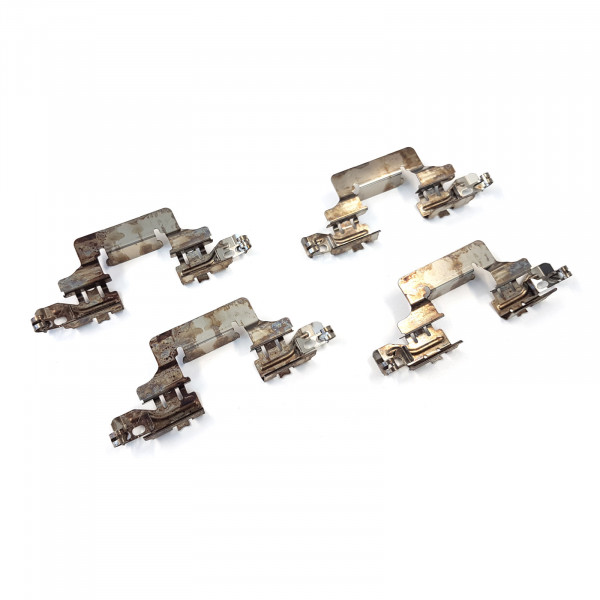 Original Audi Haltefedern Bremsträger Hinterachse Bremsbeläge ...