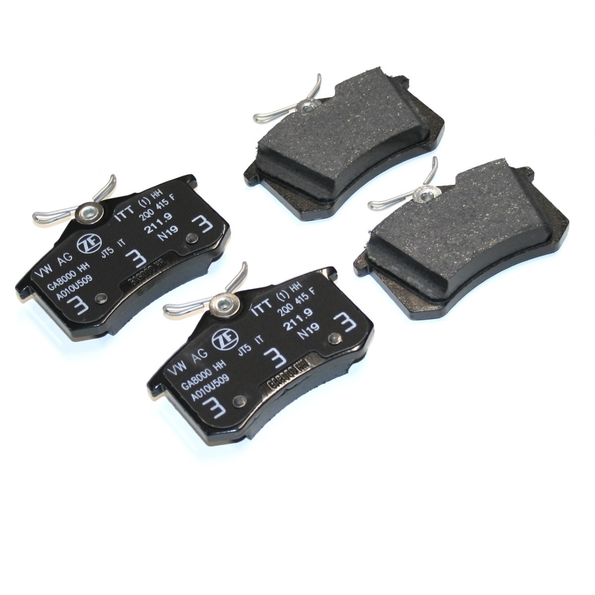 Original VW Bremsbeläge Hinterachse Bremsen hinten Scheibenbremsen ...