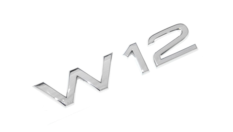 Schriftzug W12 Original Audi Tuning Emblem Heckklappe Typzeichen Chrom ...