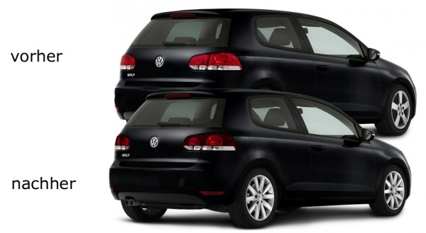Original VW Golf 6 Rückleuchten Satz kirschrot abgedunkelt Tuning ...