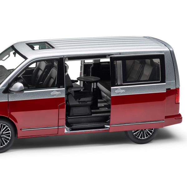 Original VW T6.1 Multivan Modellauto 1:18 Reflexsilber Fortanarot ...