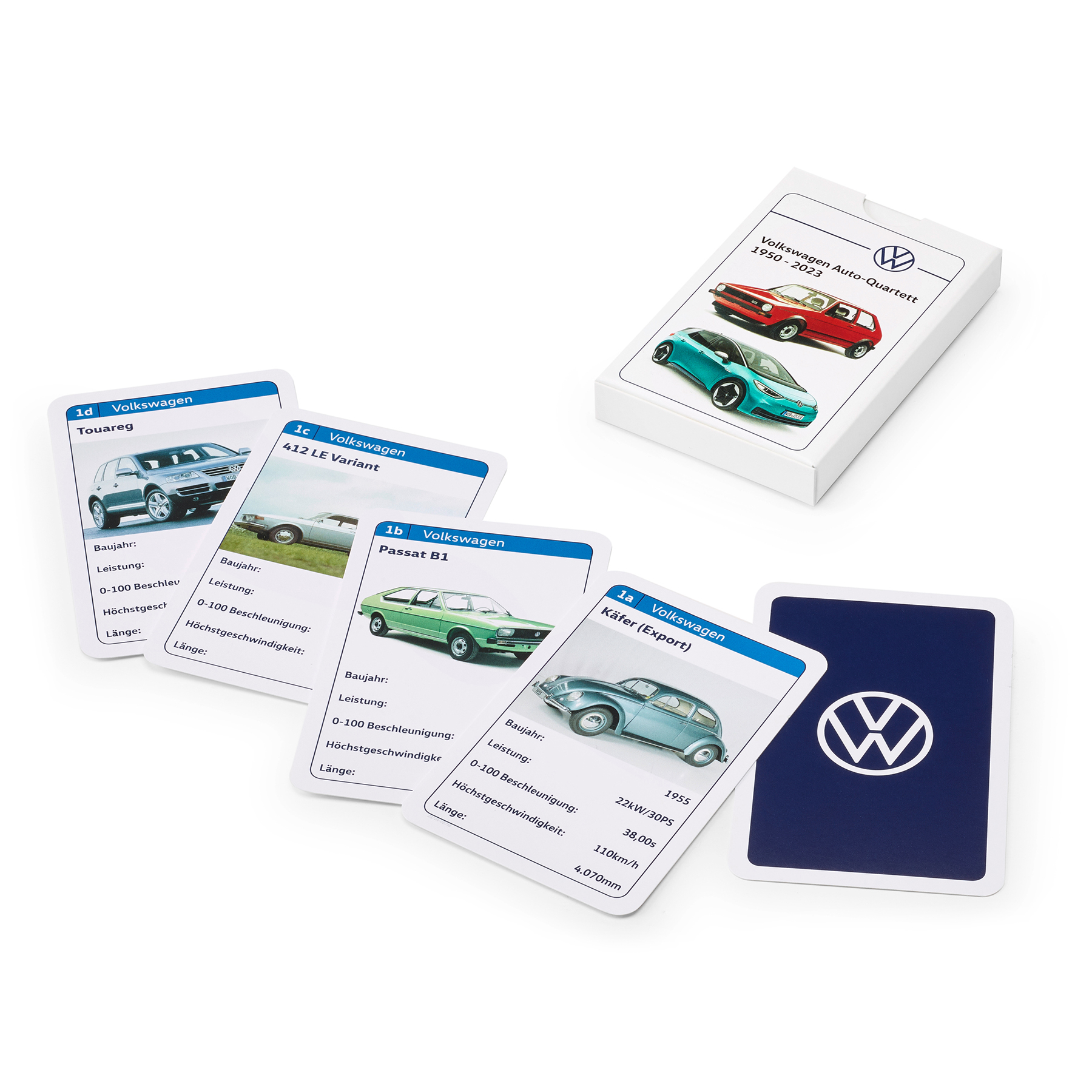 Original VW Kartenspiel Auto Quartett Spielkarten Fahrzeuge 5H0087528 ...